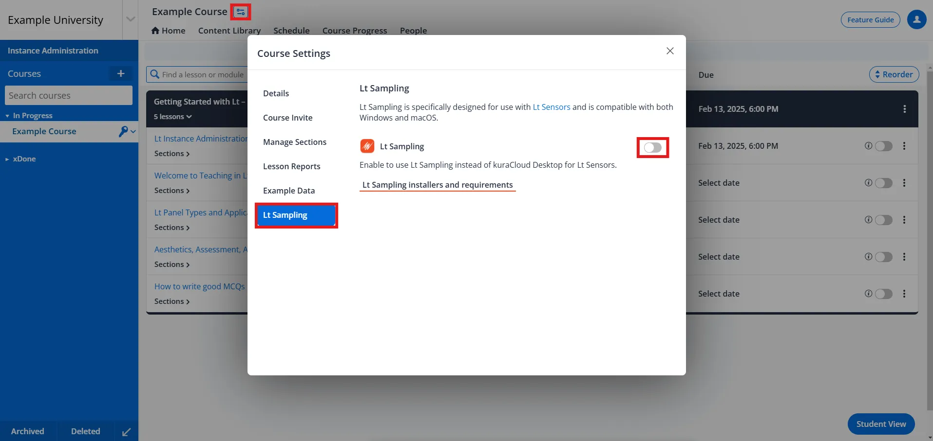Lt Sampling Application | ADInstruments